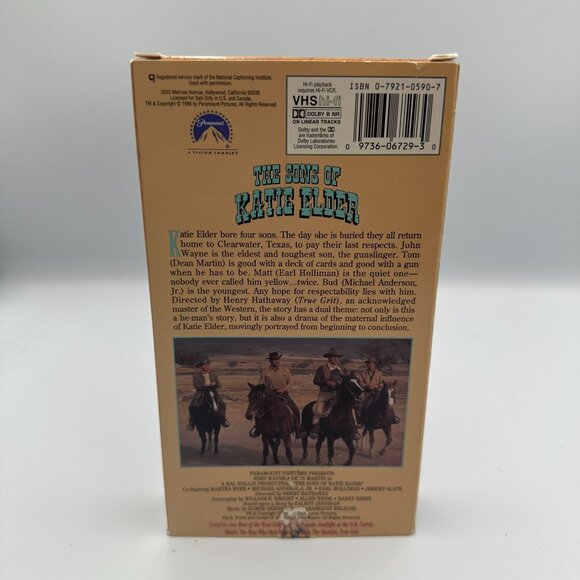 Media | The Sons Of Katie Elder Vhs 1965 John Wayne Dean Martin Good ...